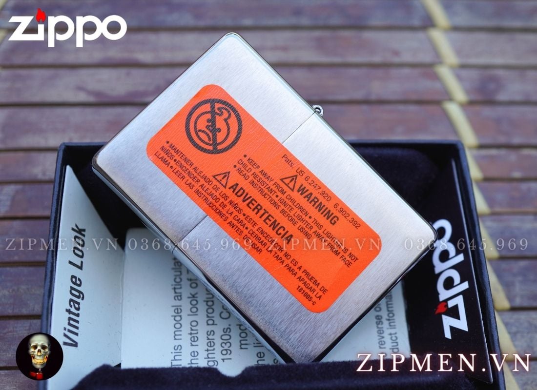 Zippo vintage 1937 | zippo trắng nhám trơn – ZIPMEN