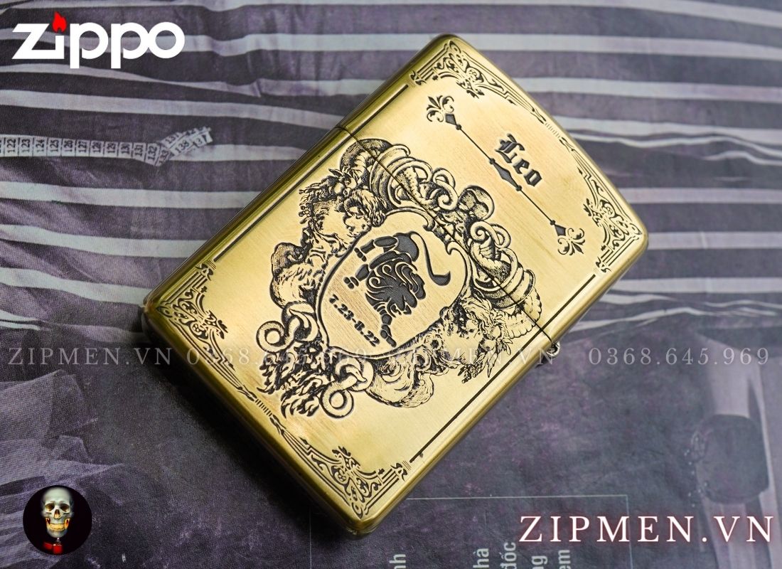 Zippo xuất Nhật | Zippo cung hoàng đạo sư tử – ZIPMEN