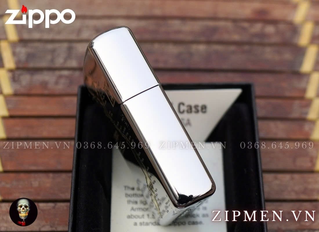 Bật lửa Zippo Armor bản đồ Việt Nam | Zippo USA trắng bóng – ZIPMEN