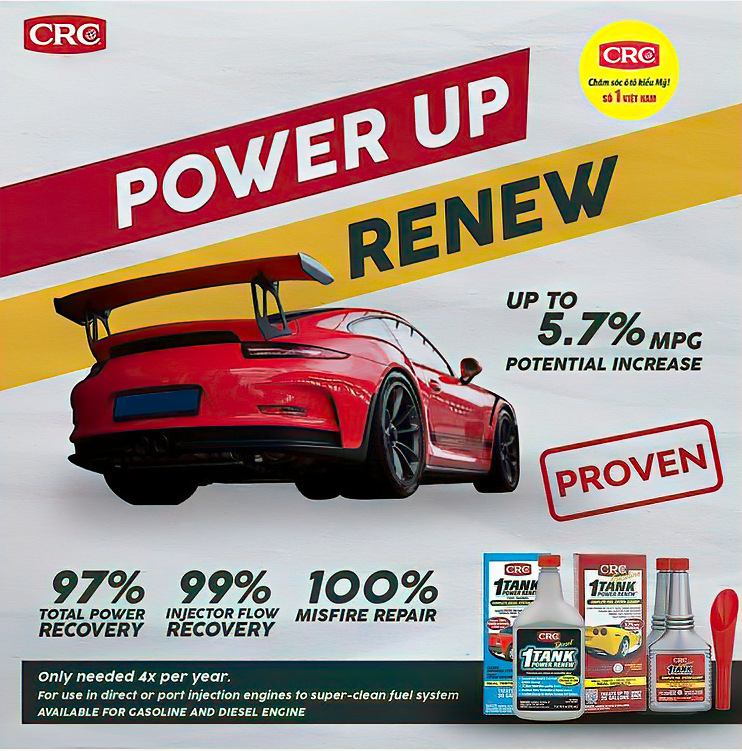 CRC 1 Tank Power Renew mang lại hiệu quả cao cho động cơ của bạn – CRC ...