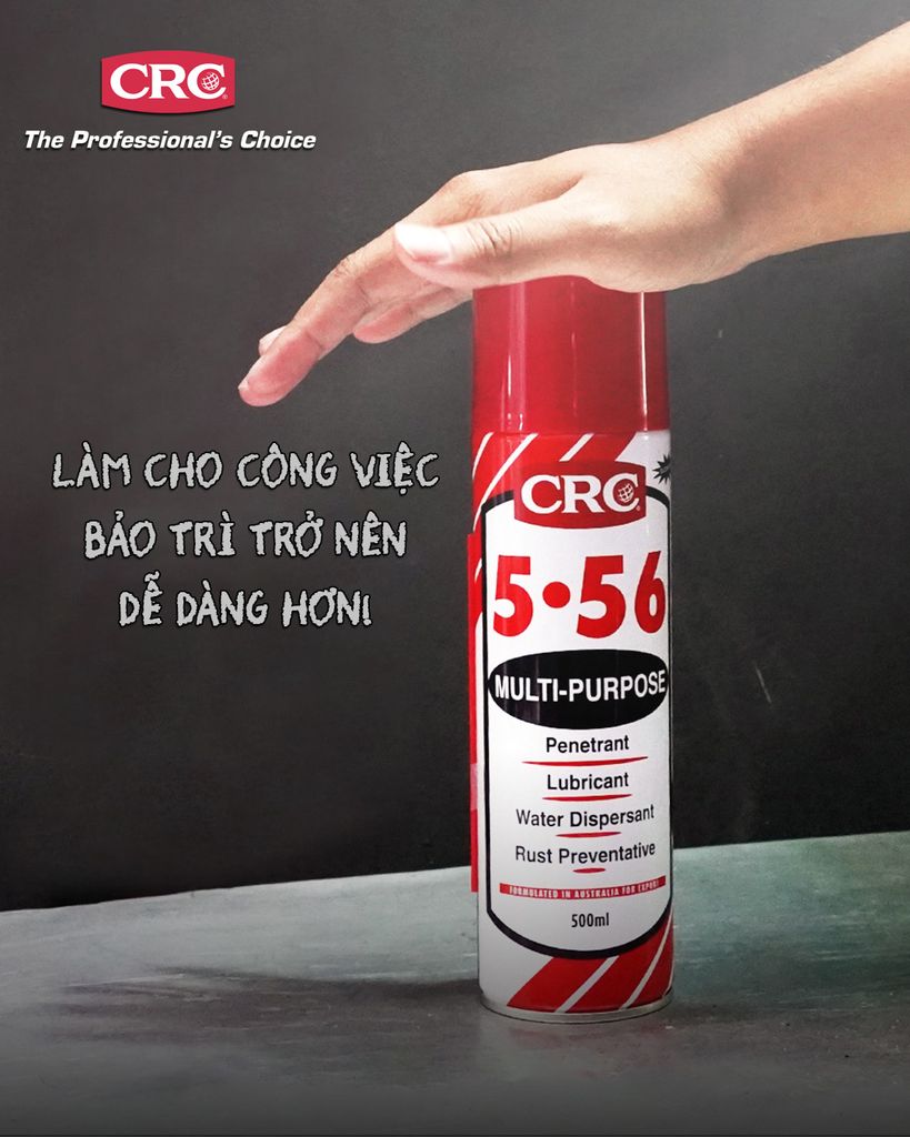 CRC 5.56: Giải Quyết Vấn Đề Rỉ Sét, Tiếng Kêu Và Độ Ẩm Hiệu Quả – CRC ...