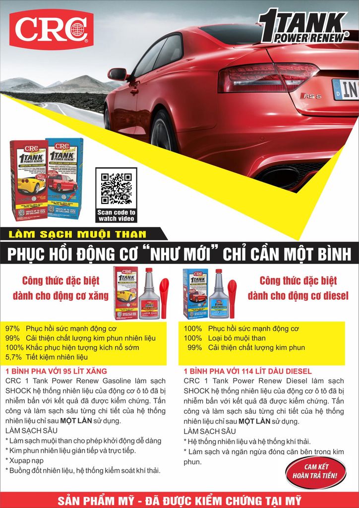 Giới thiệu combo CRC 1 TANK + MAF – CRC Việt Nam - CRC Industries