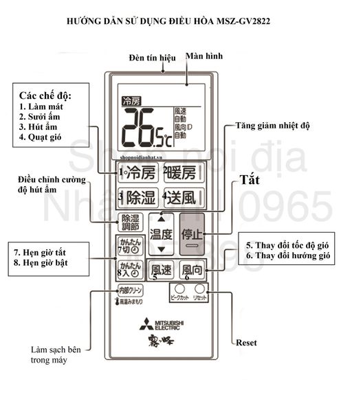 Điều hòa Nhật nội địa Mitsubishi MSZ-GV2823 – Shop nội địa Nhật