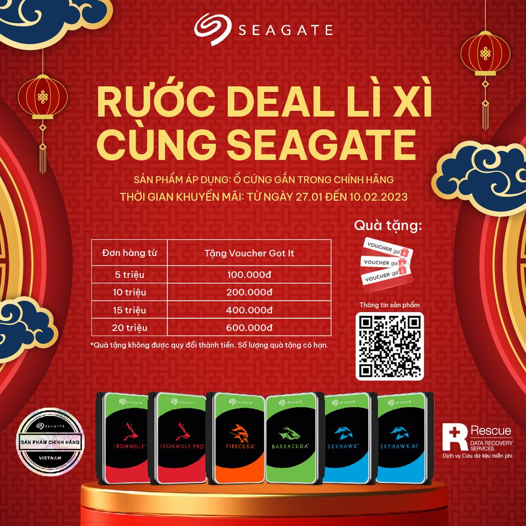 RƯỚC DEAL LÌ XÌ CÙNG SEAGATE – Công ty TNHH MTV CNTH Viễn Sơn