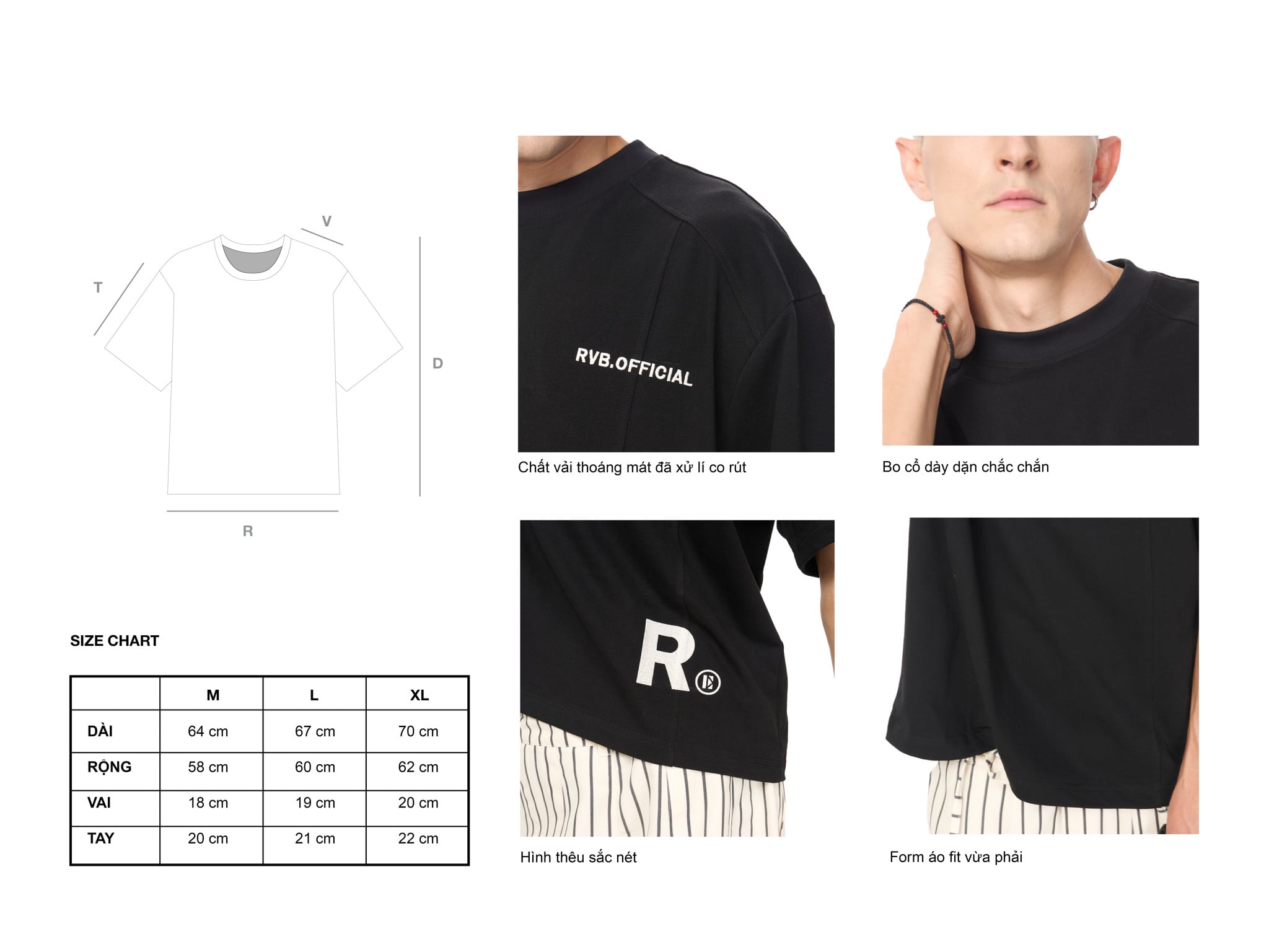 JUST BASIC T-Shirt BLACK – RVB - RANVERBAE OFFICIAL