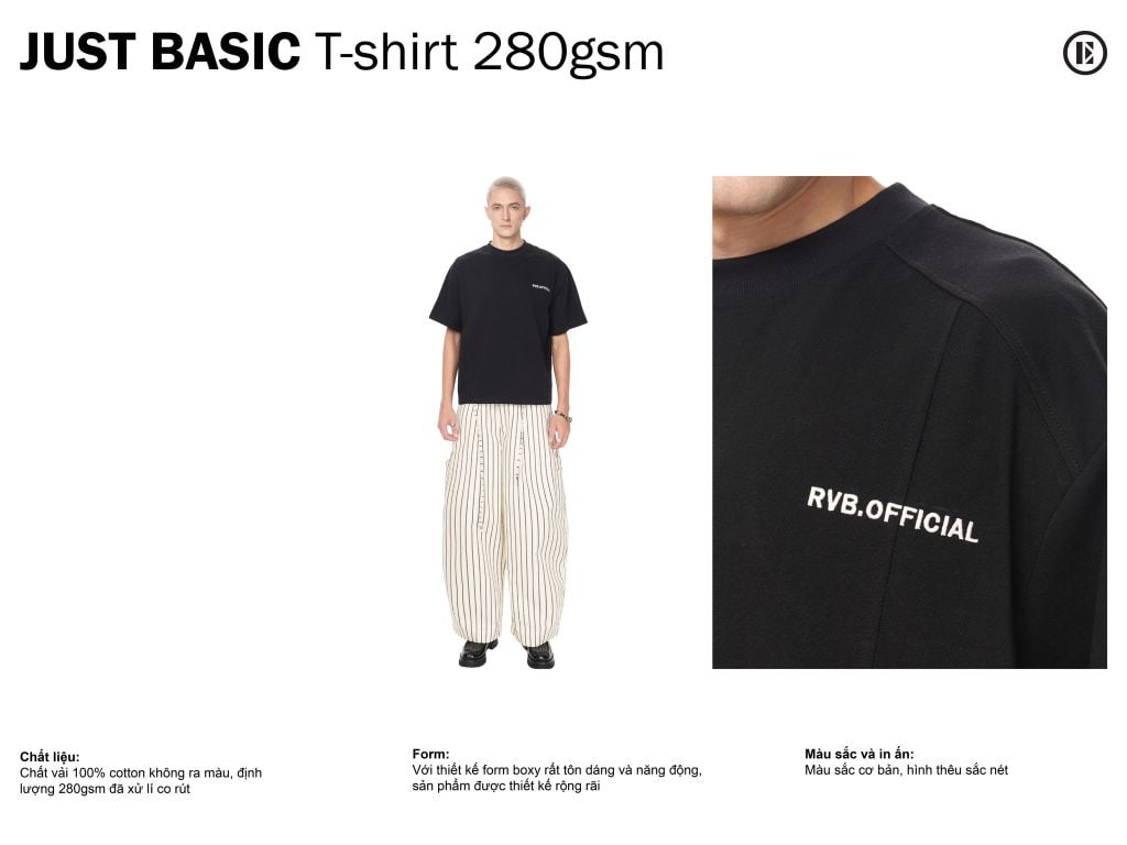 JUST BASIC T-Shirt BLACK – RVB - RANVERBAE OFFICIAL