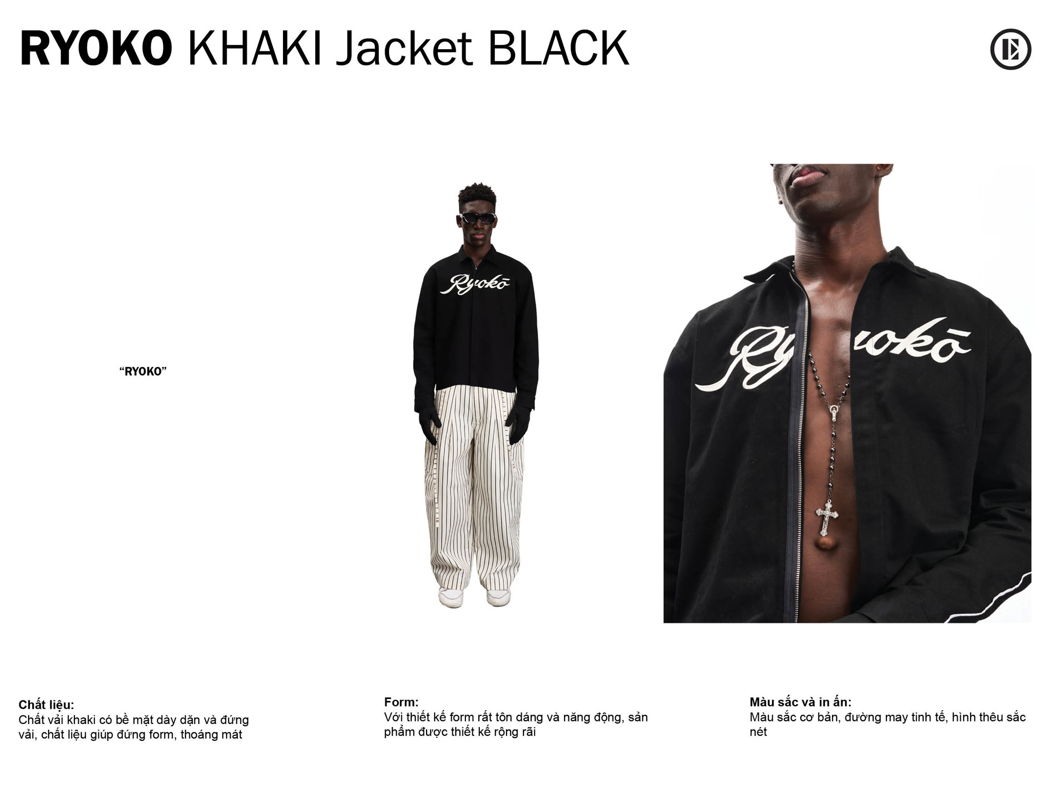 RYOKO KHAKI Jacket BLACK – RVB - RANVERBAE OFFICIAL