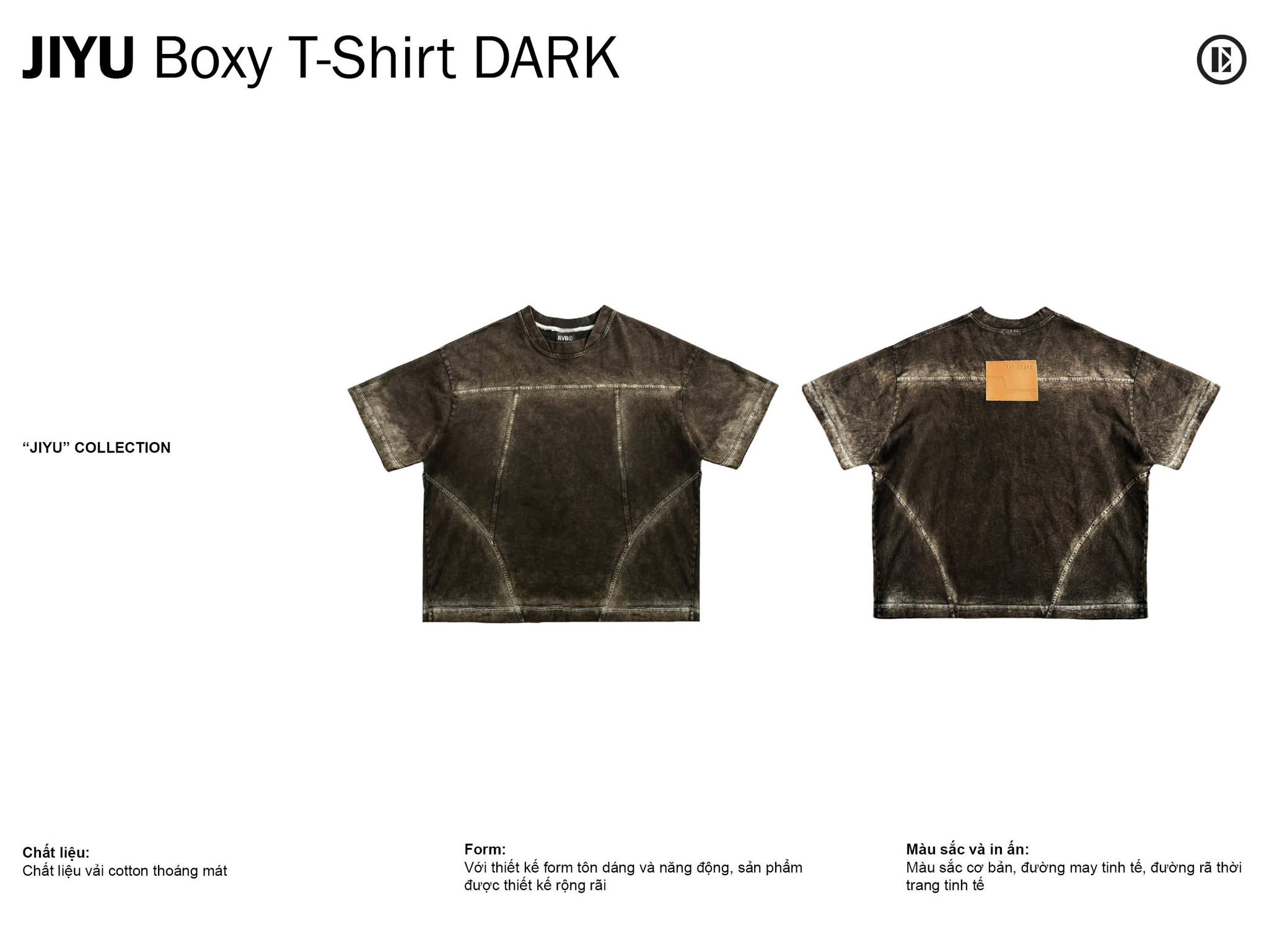 JIYU Boxy T-Shirt DARK – RVB - RANVERBAE OFFICIAL