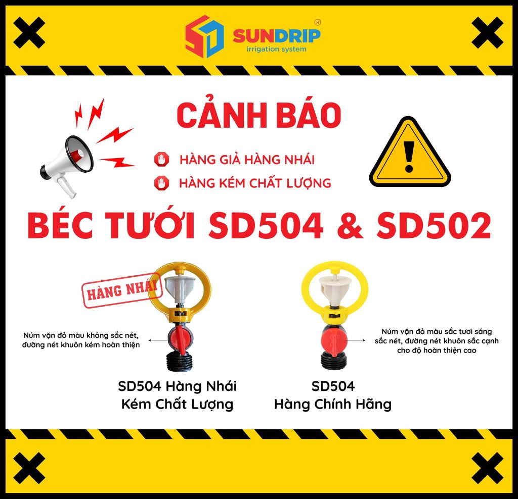 🆘 BÉC SD502 - SD504 ĐÃ XUẤT HIỆN HÀNG NHÁI - HÀNG KÉM CHẤT LƯỢNG💥 – SUNDRIP
