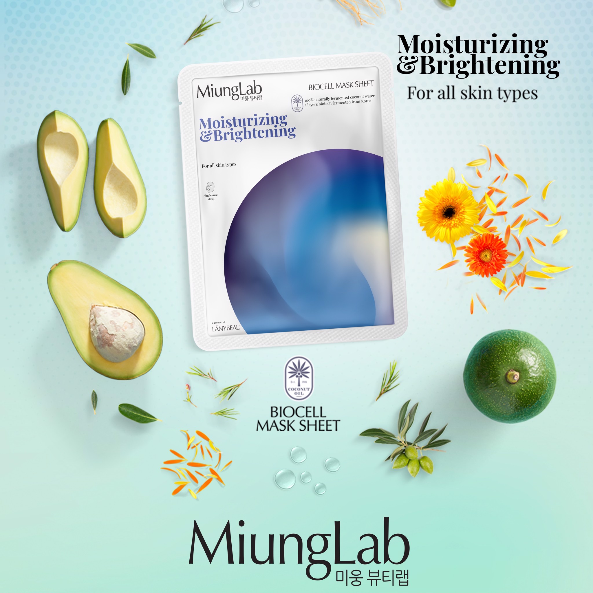 Mặt Nạ Sinh Học Cấp Ẩm Và Sáng Da Miunglab Biocell Masksheet ...
