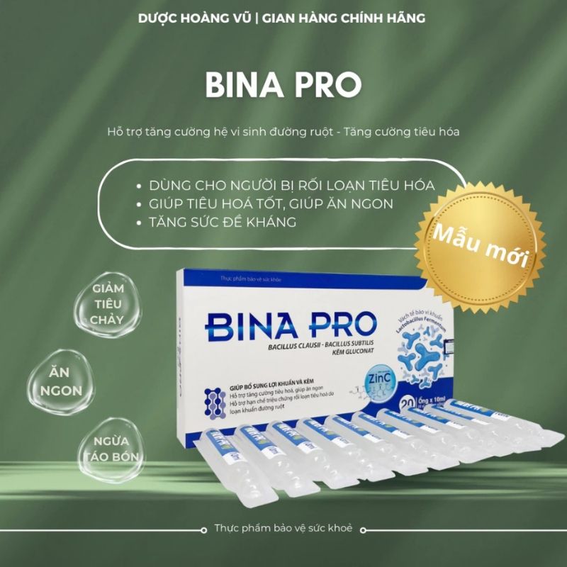 Review men vi sinh Bina Pro có tốt không? – Dược Hoàng Vũ