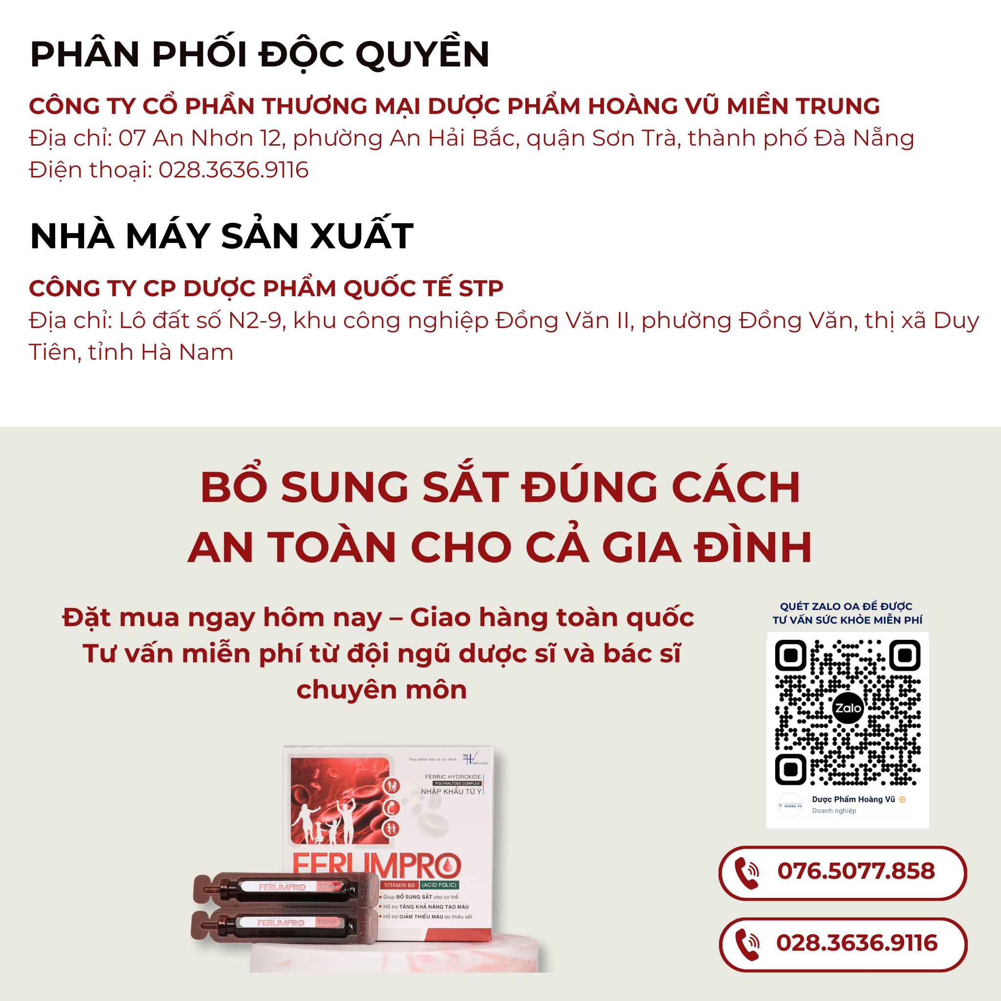 Ferumpro – Dược Hoàng Vũ