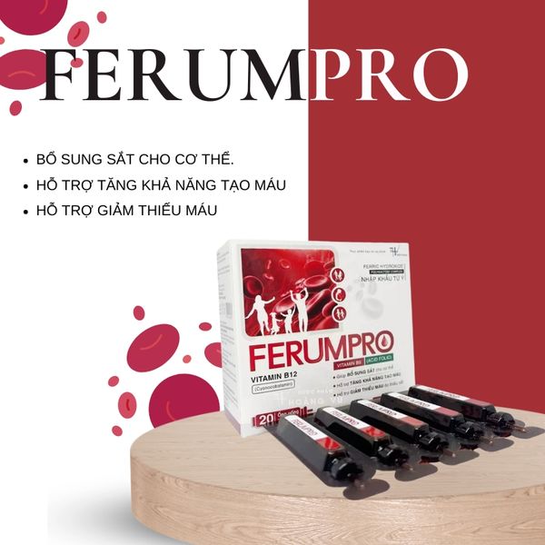 Dịch uống Ferum Pro hỗ trợ bổ sung sắt cho cơ thể (Hộp 20 ống) – Dược ...