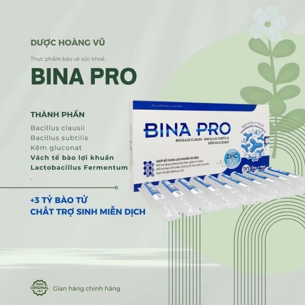 Review men vi sinh Bina Pro có tốt không? – Dược Hoàng Vũ