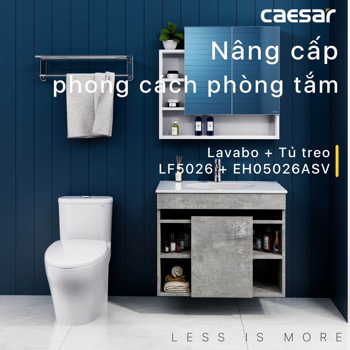 Lavabo kết hợp tủ treo LF5026 - EH05026ASV – Caesar Eshop