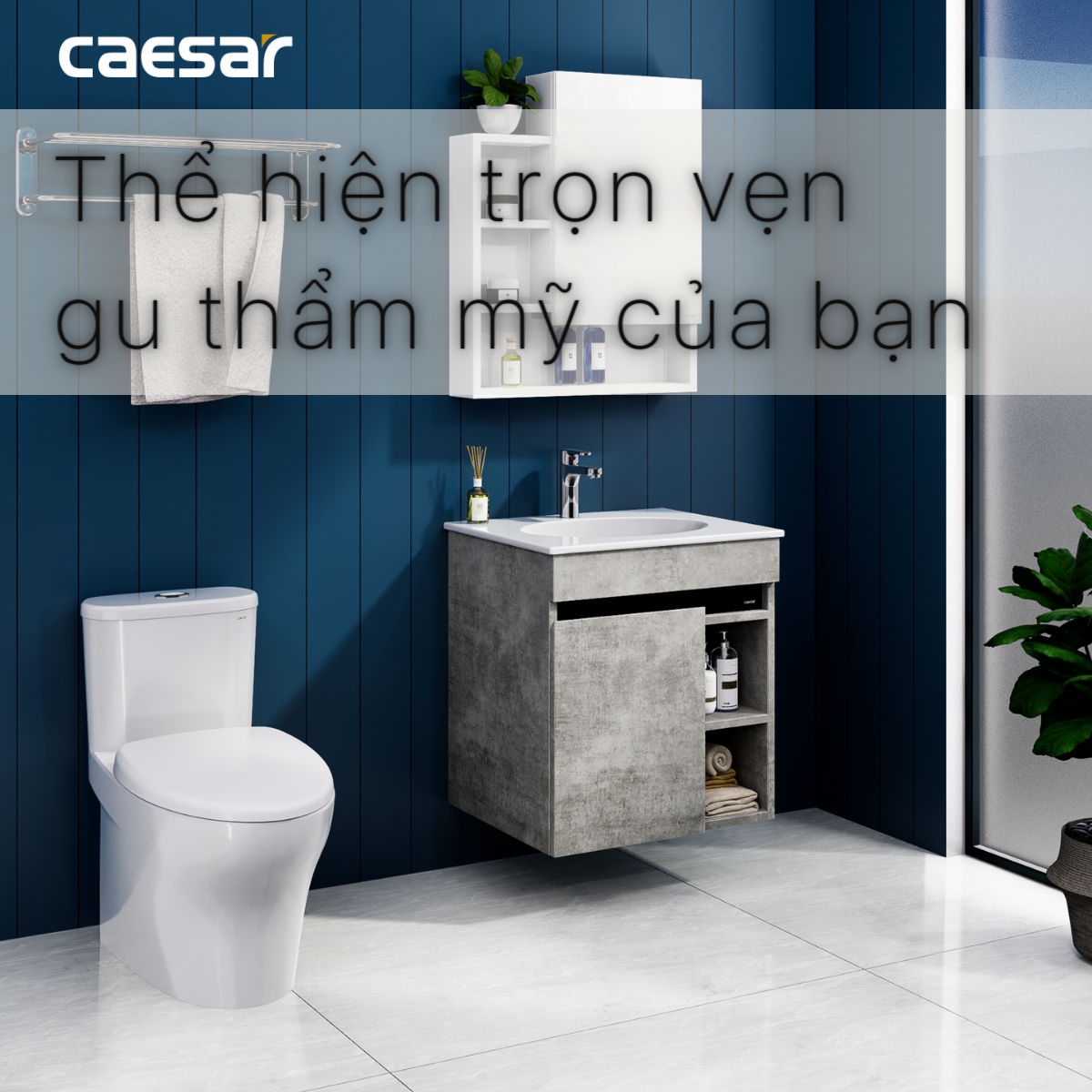 Khuyến mãi ưu đãi - Lavabo + Tủ treo - LF5024 + EH0524ASV – Caesar Eshop