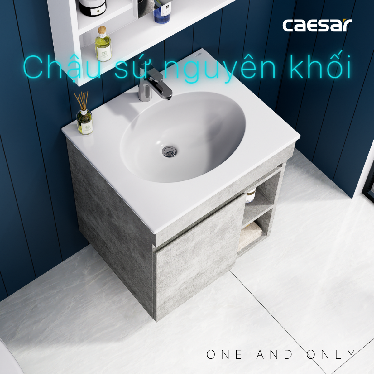 Khuyến mãi ưu đãi - Lavabo + Tủ treo - LF5024 + EH0524ASV – Caesar Eshop