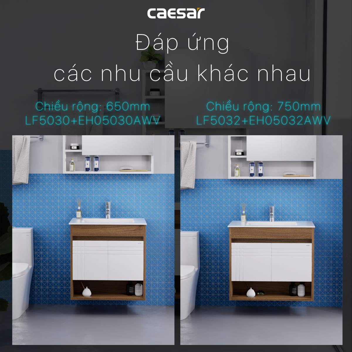 Lavabo + Tủ treo - LF5032+EH05032AWV – Caesar Eshop