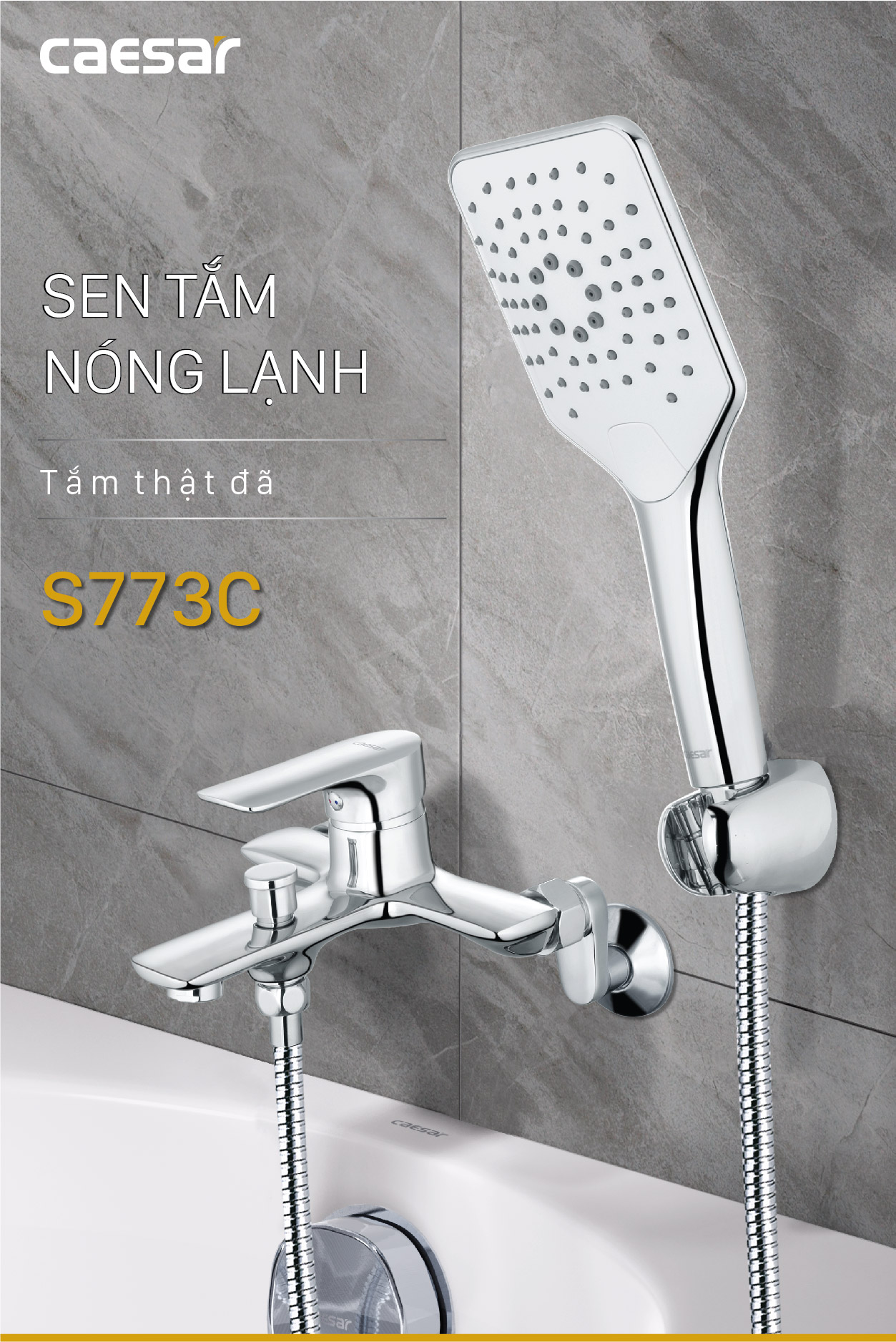 Vòi Sen Gạt Nóng Lạnh - S773C – Caesar Eshop