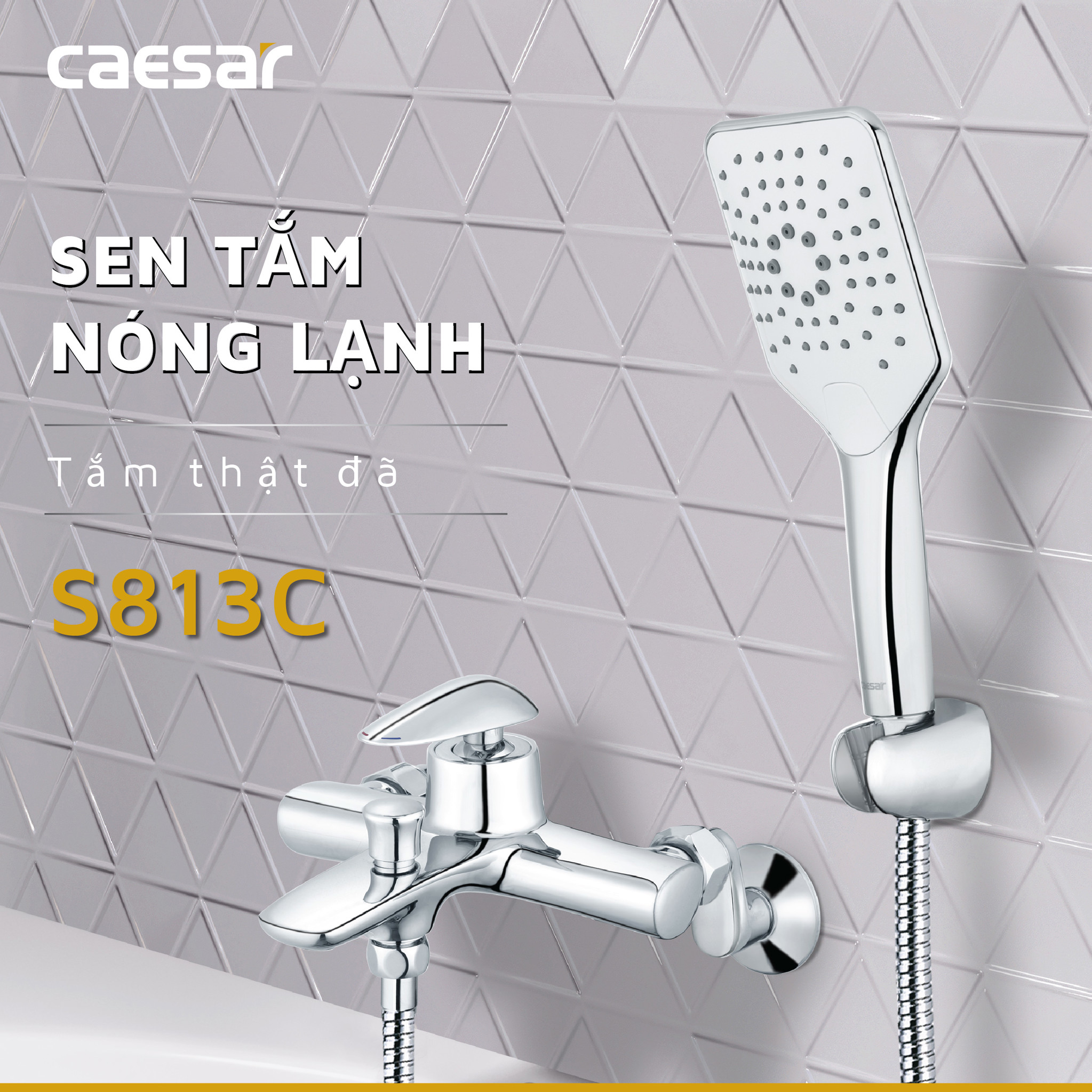 Vòi Sen Gạt Nóng Lạnh - S813C – Caesar Eshop