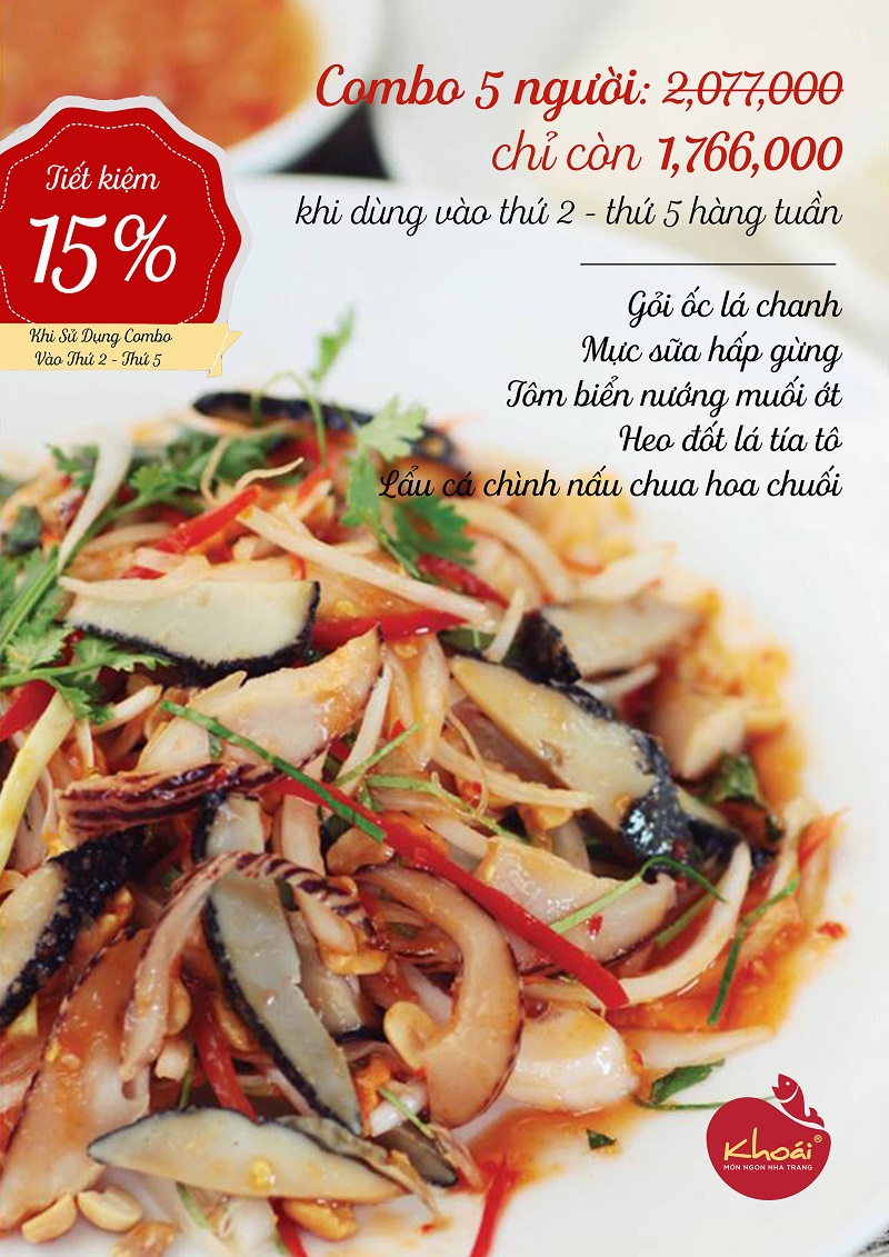 Menu Hải Sản – Nhà hàng Khoái