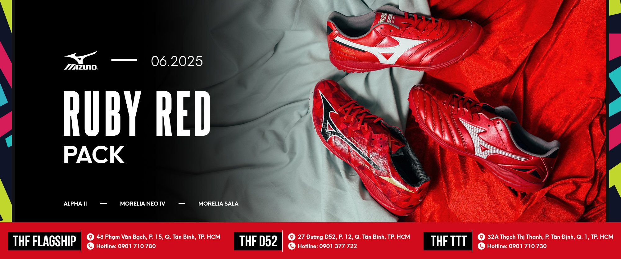 GIÀY ĐÁ BÓNG MIZUNO RUBY RED PACK – Thanh Hùng Futsal