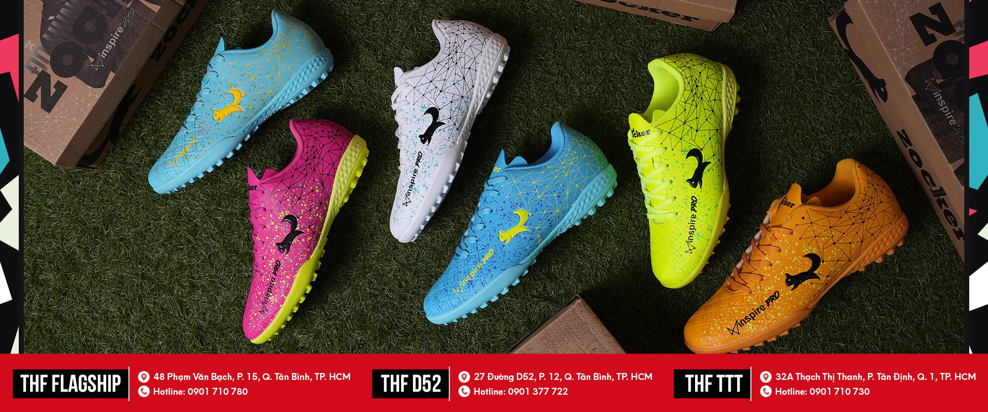 Giày Đá Banh Chính Hãng Zocker Inspire Cỏ Nhân Tạo - Thanh Hùng Futsal