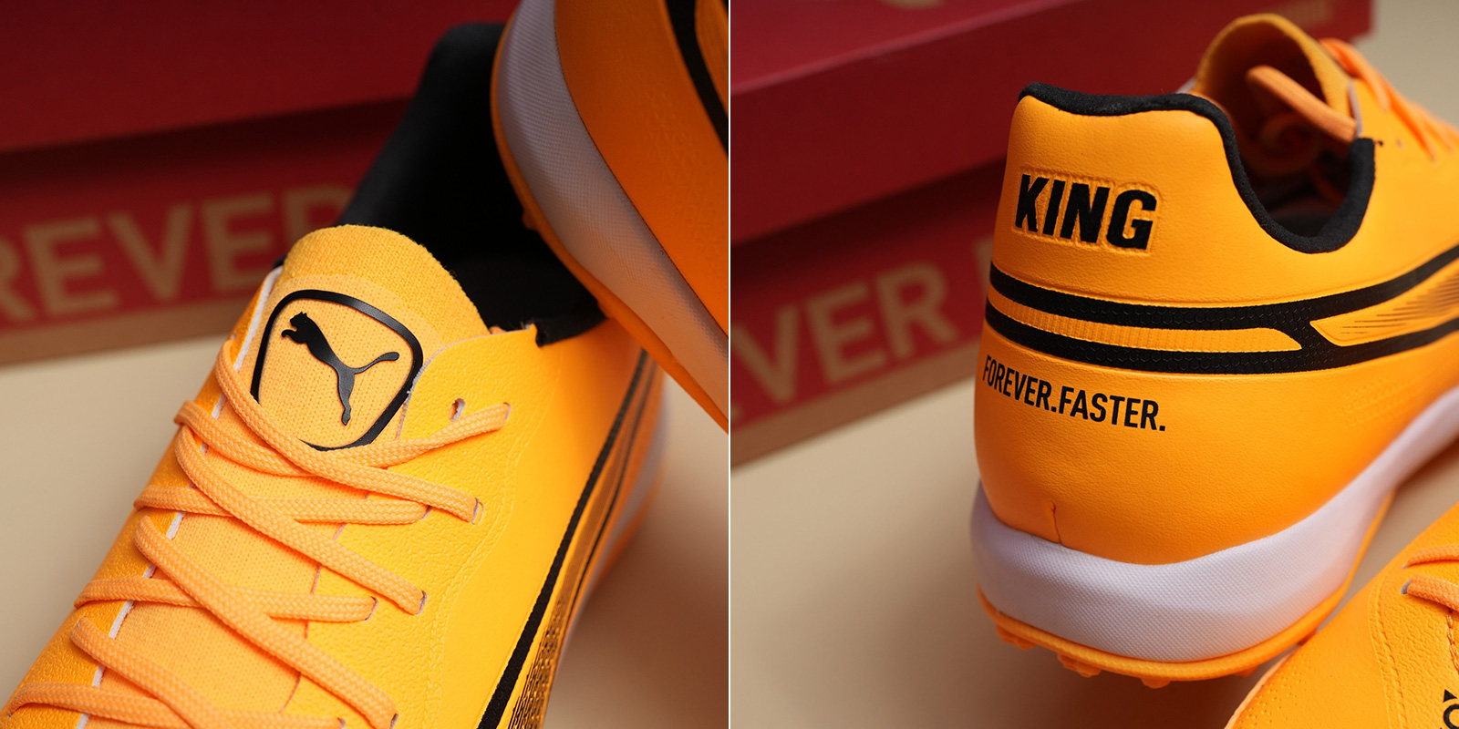 GIÀY ĐÁ BÓNG CỎ NHÂN TẠO PUMA KING PRO TT - 107255-04 - VÀNG CAM/ĐEN ...