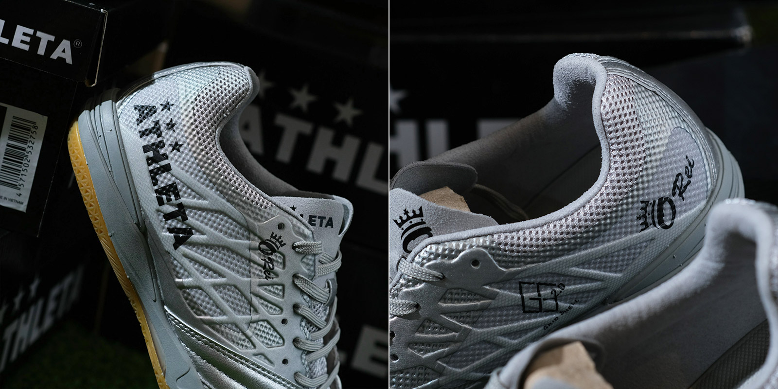 GIÀY ĐÁ BÓNG FUTSAL ATHLETA O-REI FUTSAL T007 - 11014-6860 - XÁM/BẠC ...