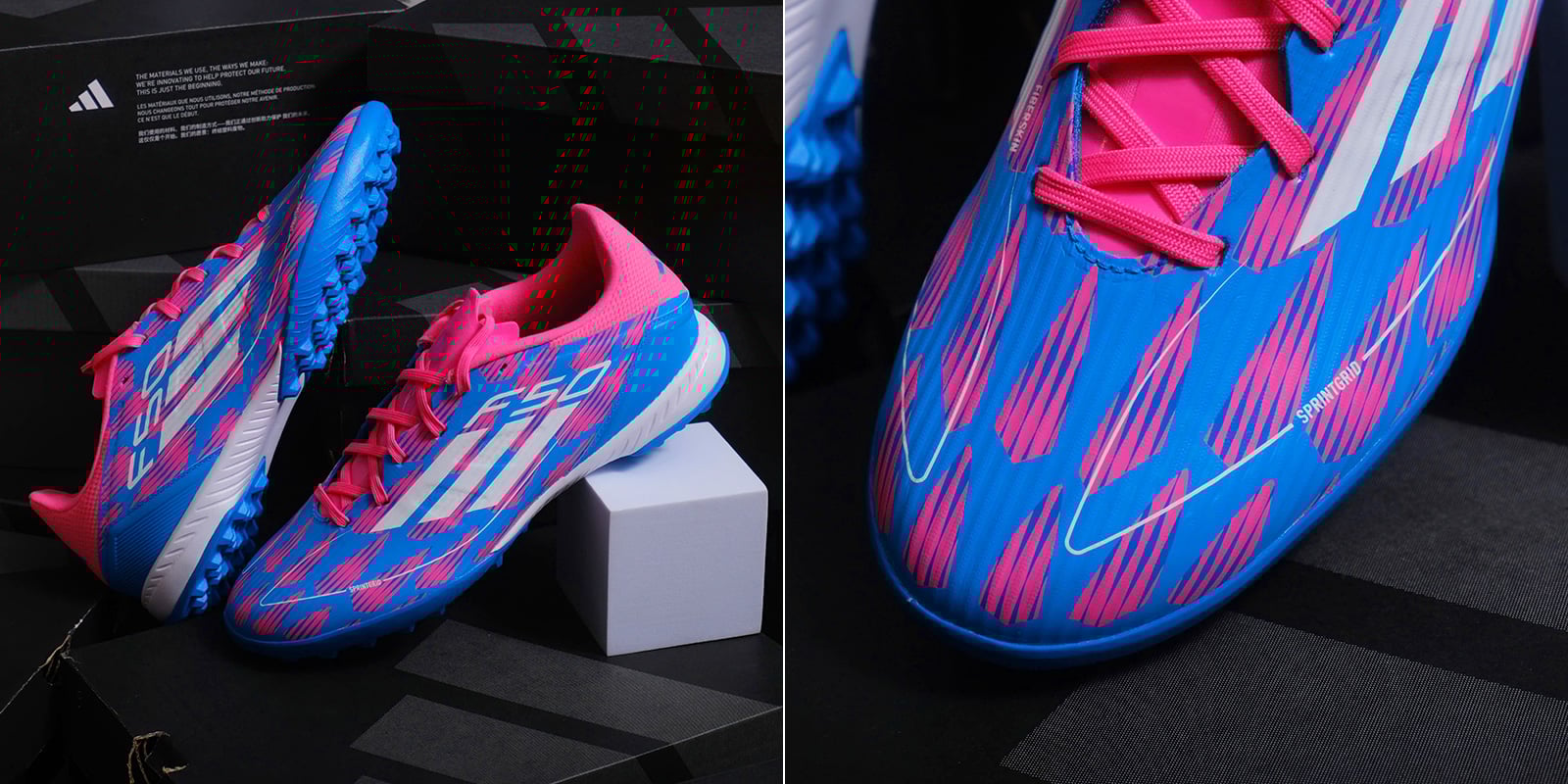 GIÀY ĐÁ BÓNG CỎ NHÂN TẠO ADIDAS F50 LEAGUE TF - IF1336 - XANH/HỒNG ...