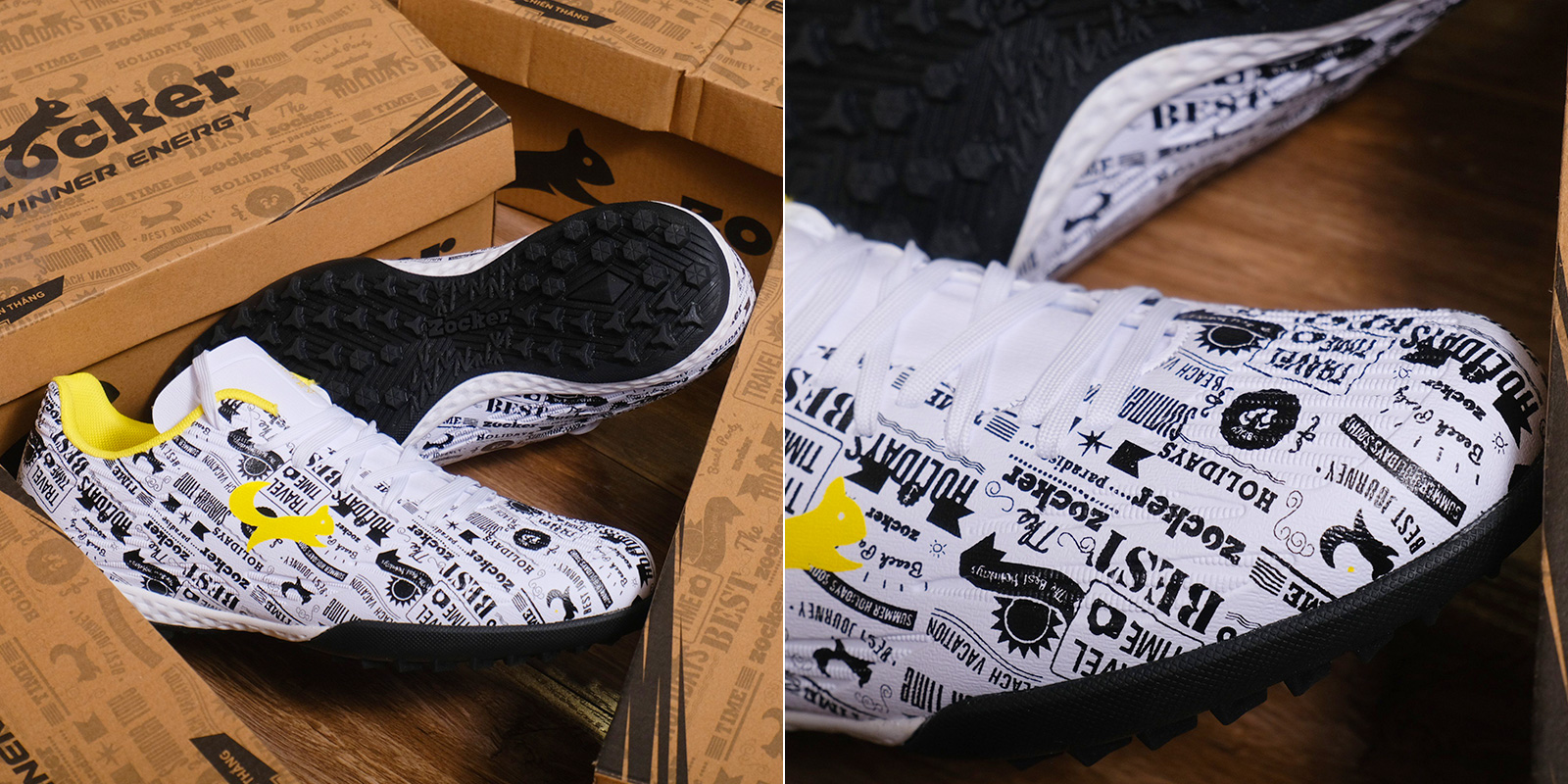 GIÀY ĐÁ BÓNG SÂN CỎ NHÂN TẠO ZOCKER WINNER ENERGY TF - TRẮNG – Thanh ...