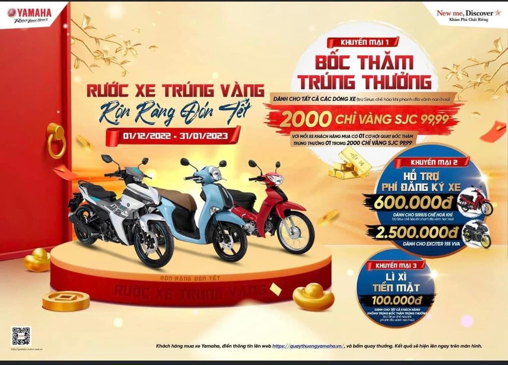 RƯỚC XE TRÚNG VÀNG, RỘN RÀNG ĐÓN TẾT – Hệ Thống Xe máy Hoàng Cầu