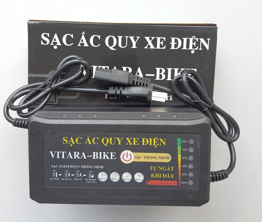 Bộ sạc ắc quy xe đạp điện 48V-12Ah – BinhAcQuy.Net