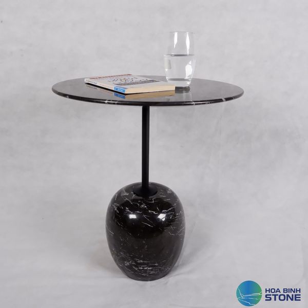 Bàn tab BTK10-4, đế đá đen hình quả trứng, trụ sắt sơn đen tĩnh điện ...