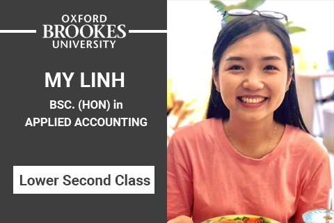 Mỹ Linh - Lower Second Class - BSc (Hon) of Oxford Brookes University ...