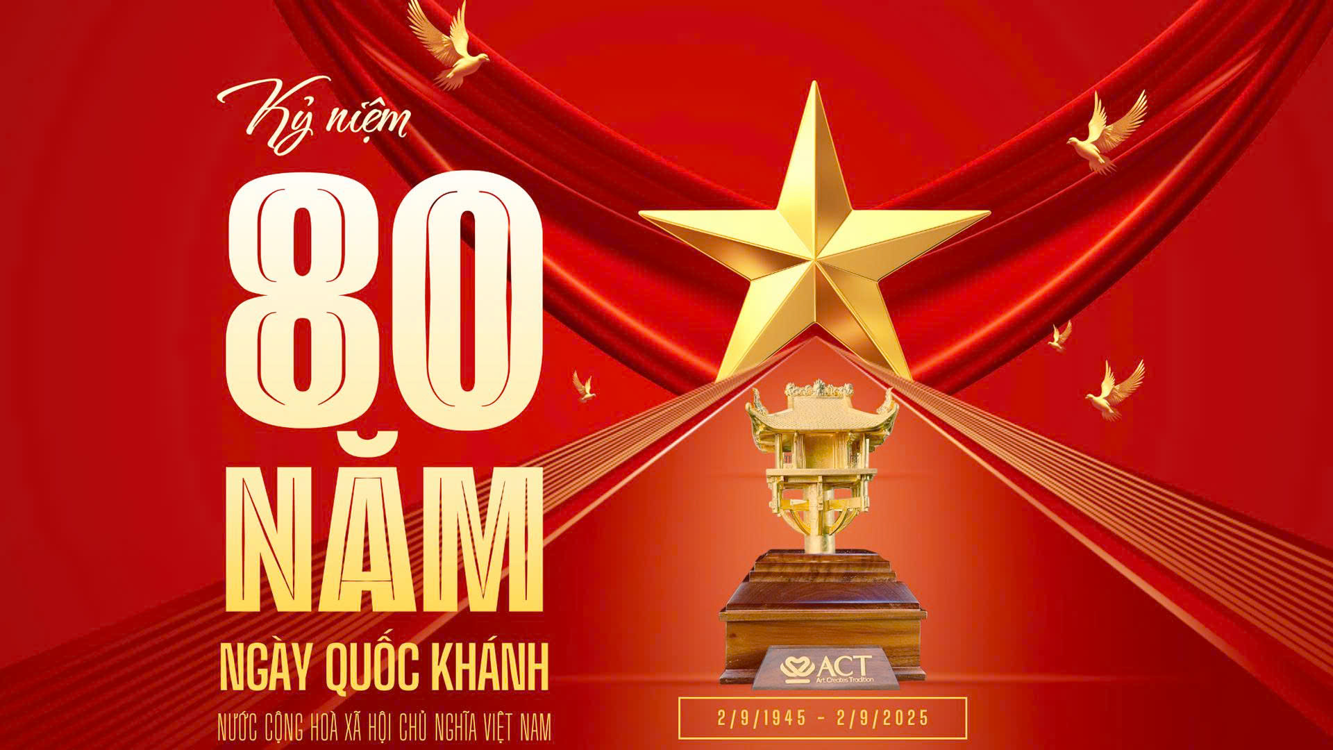 Chùa Một Cột Dát Vàng 24K – Quà Tặng Văn Hóa Biểu Tượng Việt Nam - ACT GOLD