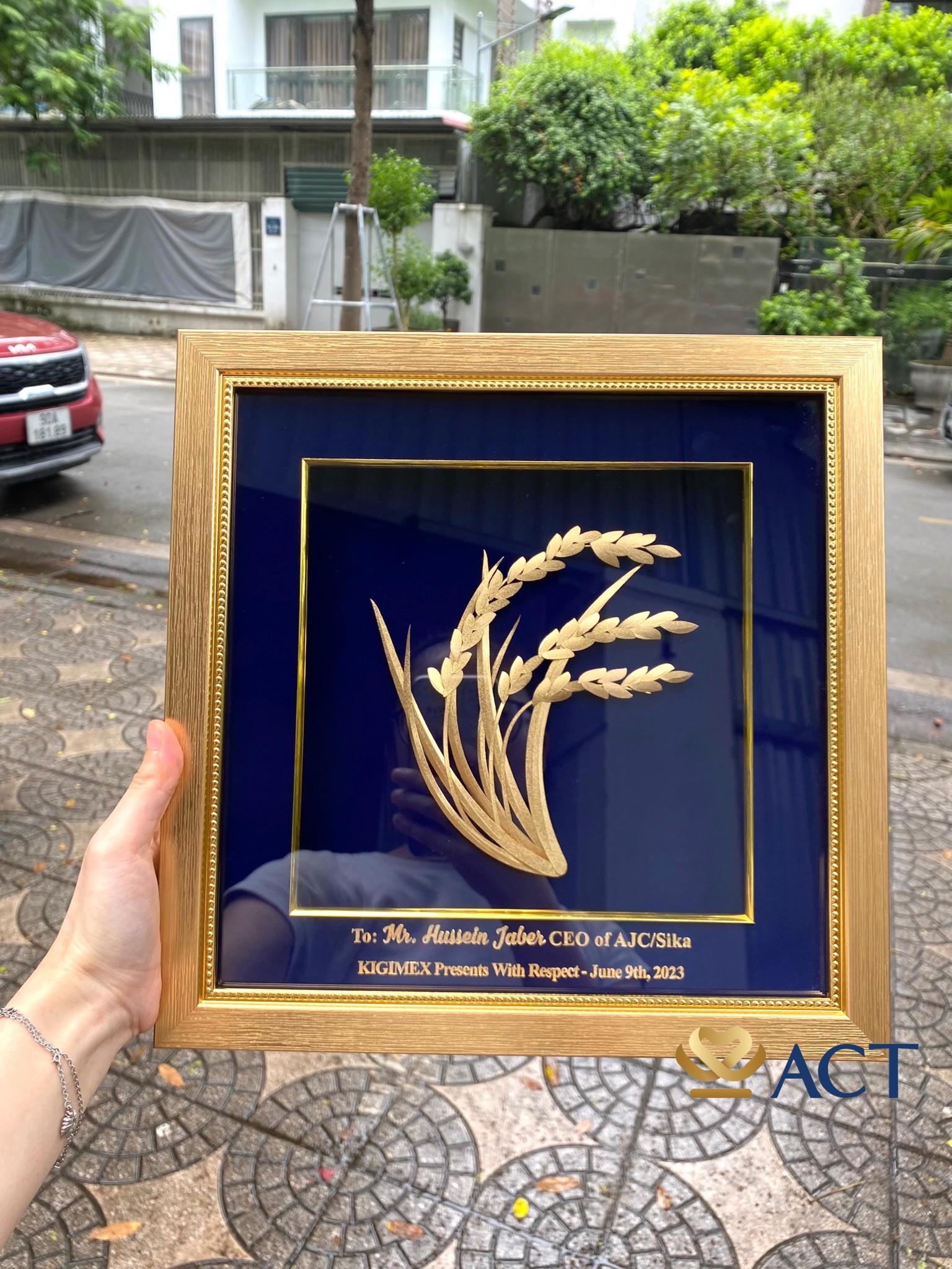 tranh bông lúa - ACT GOLD