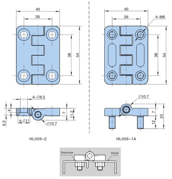 Bản Lề Khối HL009-1A – Thiết Bị Điện Khang Điền
