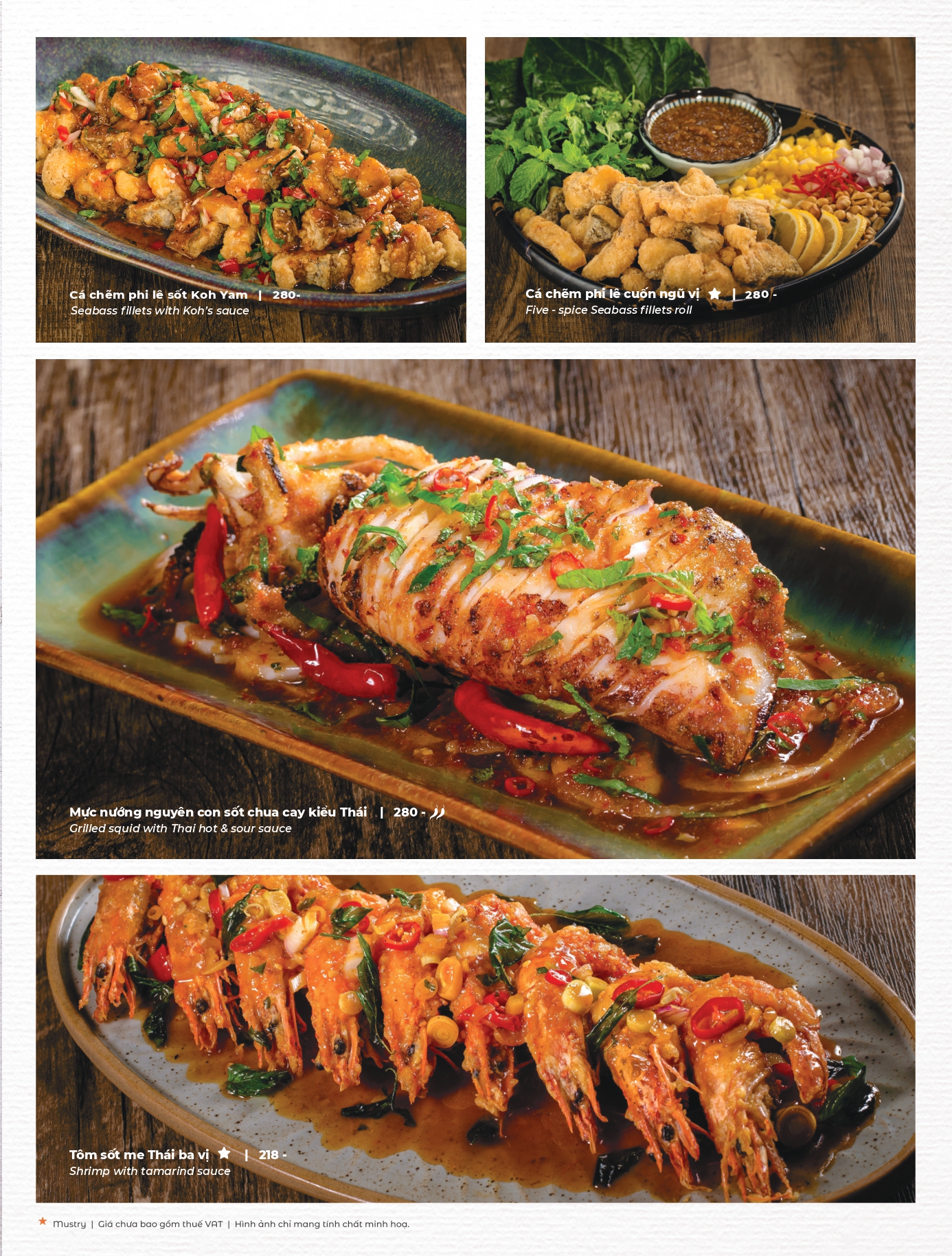 Menu gọi món – Bếp Thái Koh Yam