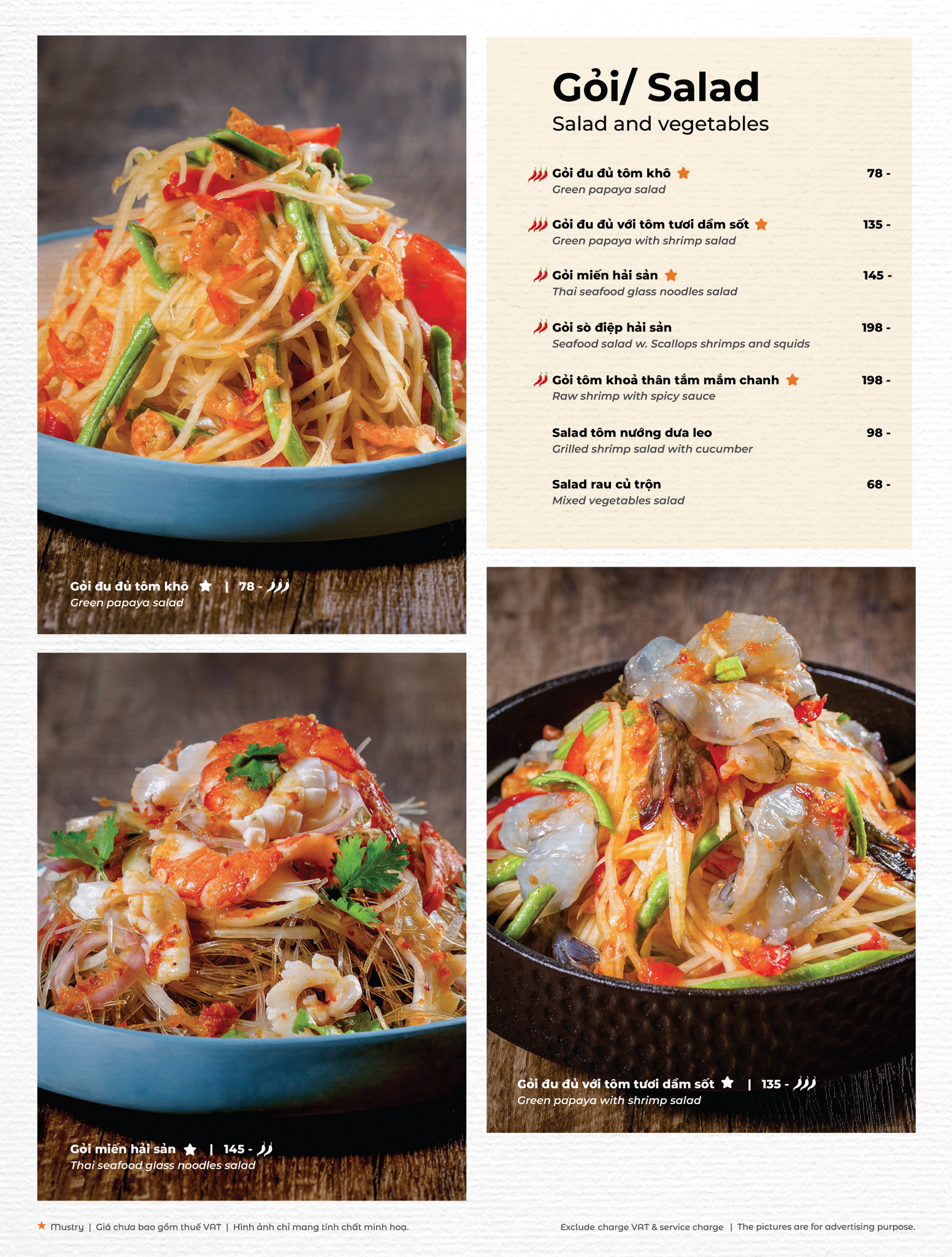 Menu gọi món – Bếp Thái Koh Yam