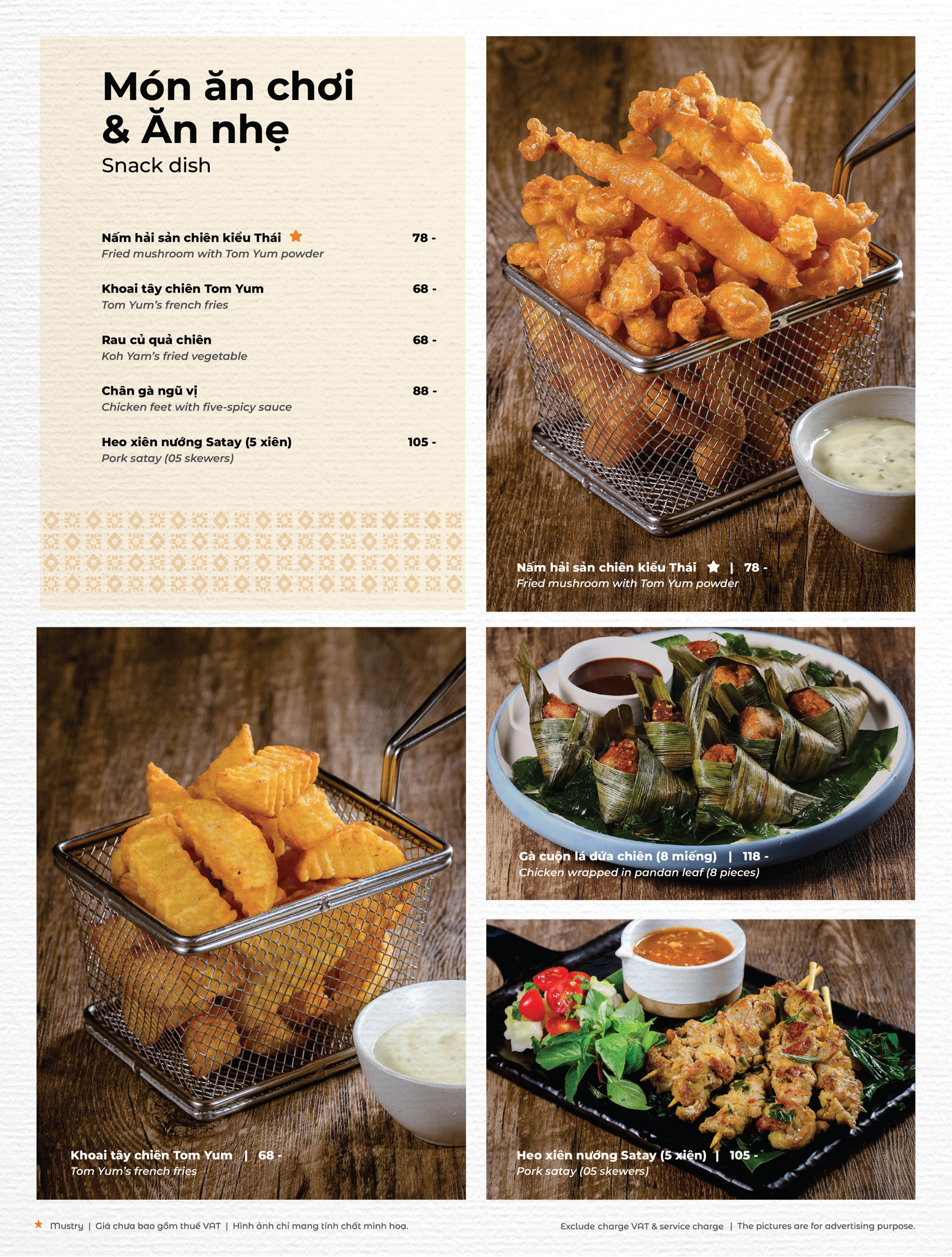 Menu gọi món – Bếp Thái Koh Yam