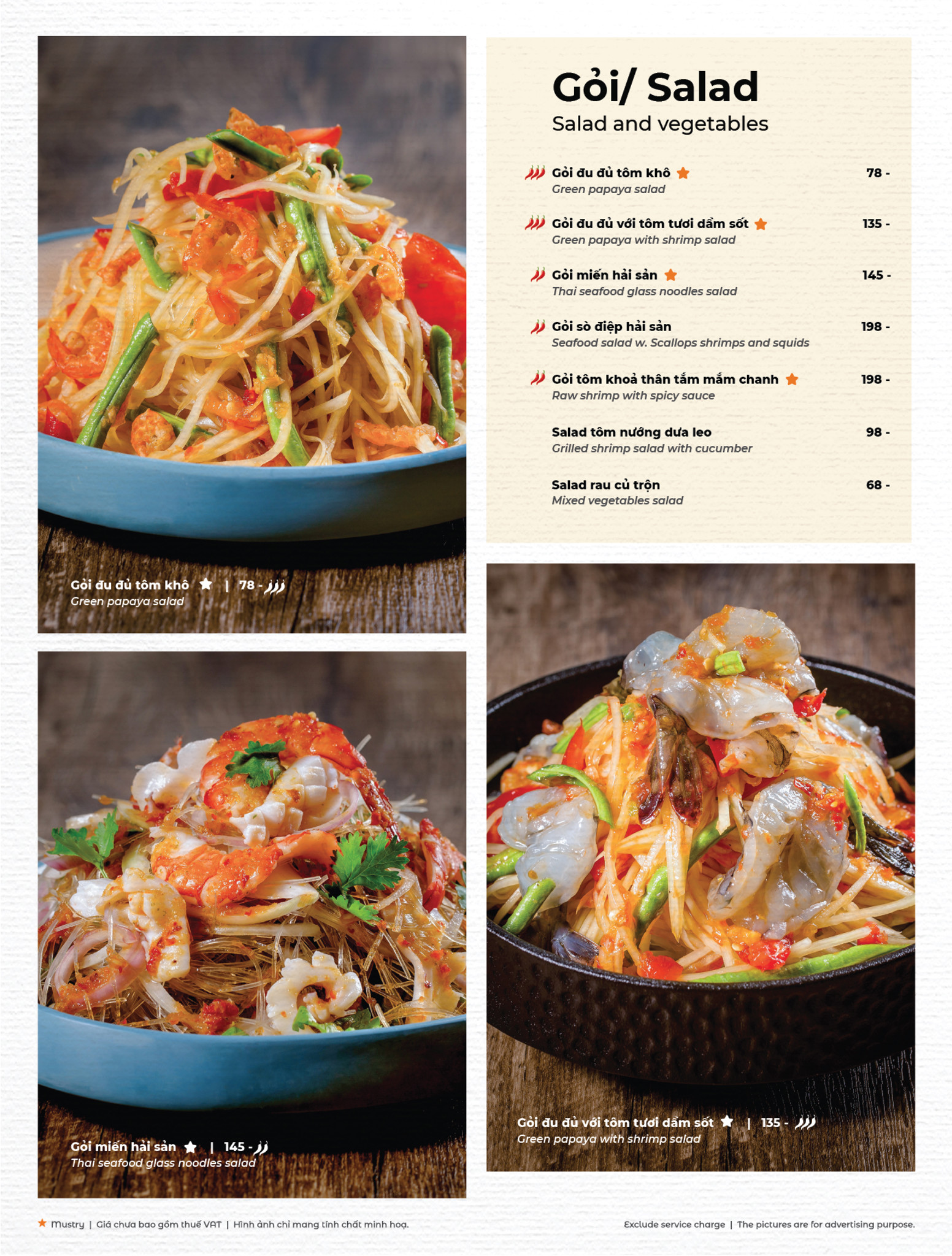 Menu gọi món – Bếp Thái Koh Yam