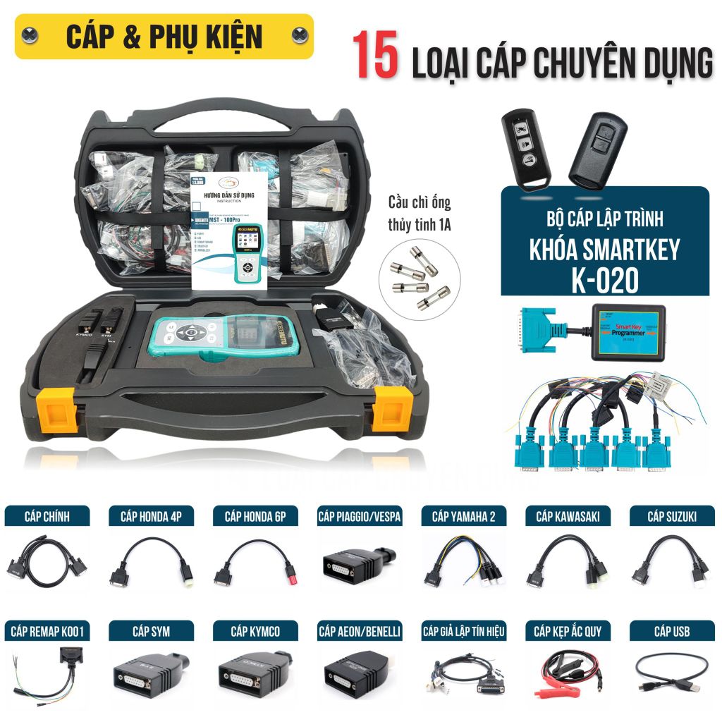 Cáp kết nối máy MST-100 PRO / Cáp chính / Cáp Honda - Minh Phong Auto