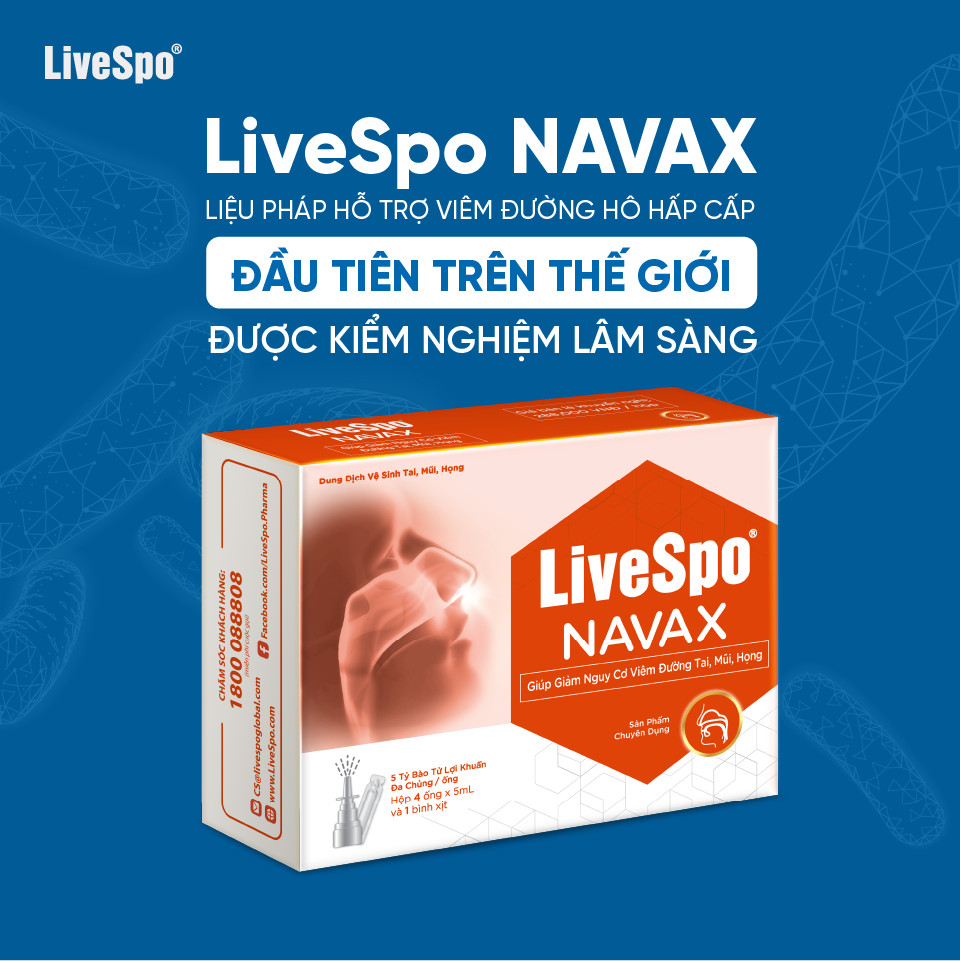 LiveSpo NAVAX hỗ trợ điều trị viêm đường hô hấp cấp được kiểm chứng lâ ...