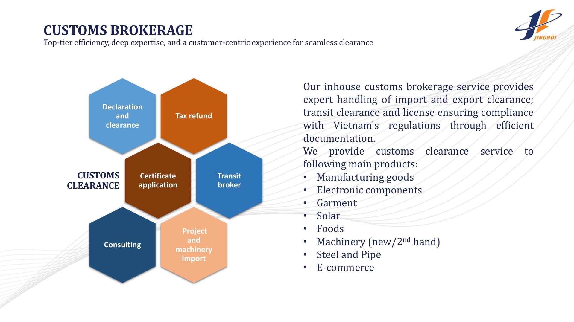 CUSTOMS BROKERAGE – Jing Hoi