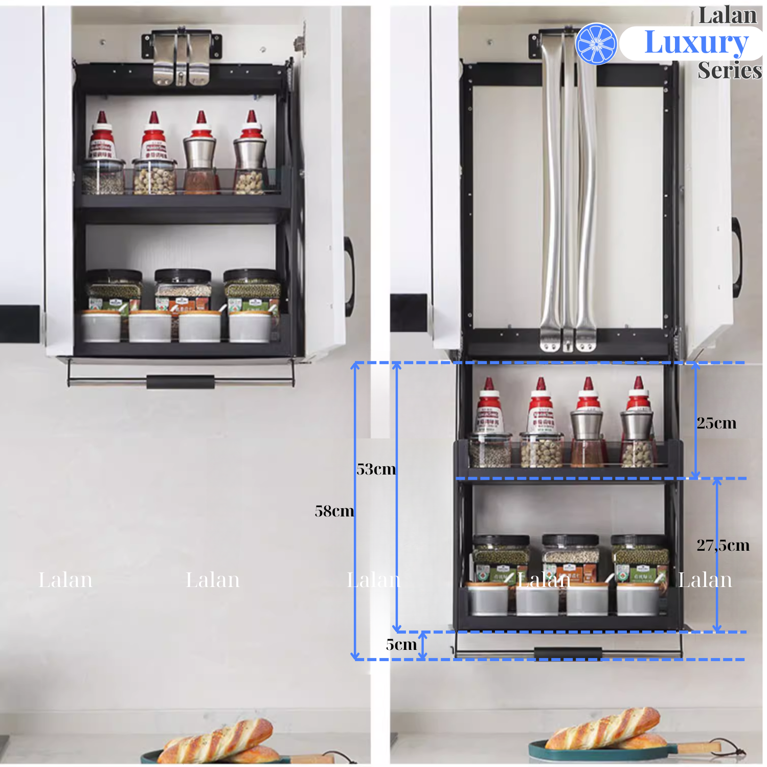 KỆ NÂNG HẠ THẲNG ĐỨNG HỢP KIM NHÔM – Lalan