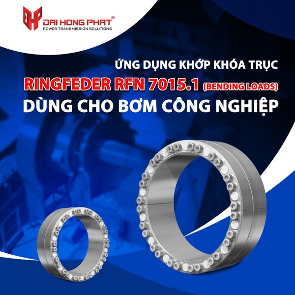 ỨNG DỤNG KHỚP KHÓA TRỤC RINGFEDER RFN 7015.1 DÙNG CHO BƠM CÔNG NGHIỆP
