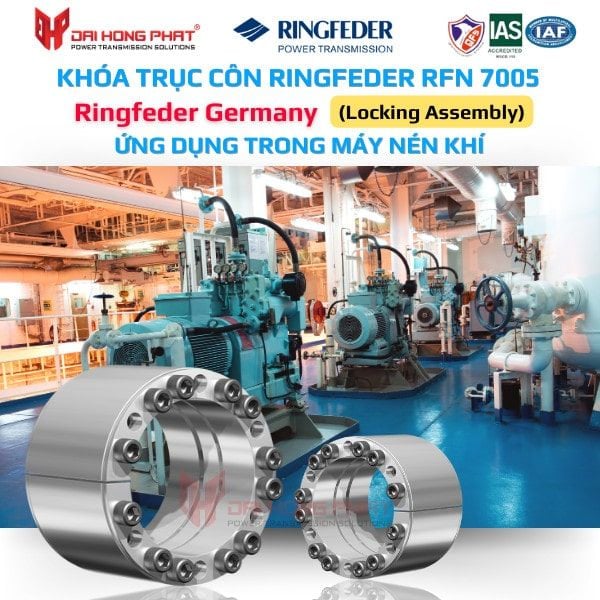 KHÓA TRỤC CÔN RINGFEDER RFN 7005 (LOCKING ASSEMBLY) ỨNG DỤNG TRONG MÁY
