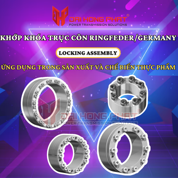 KHỚP KHÓA TRỤC CÔN RINGFEDER - GERMANY (LOCKING ASSEMBLY) ỨNG DỤNG TRO