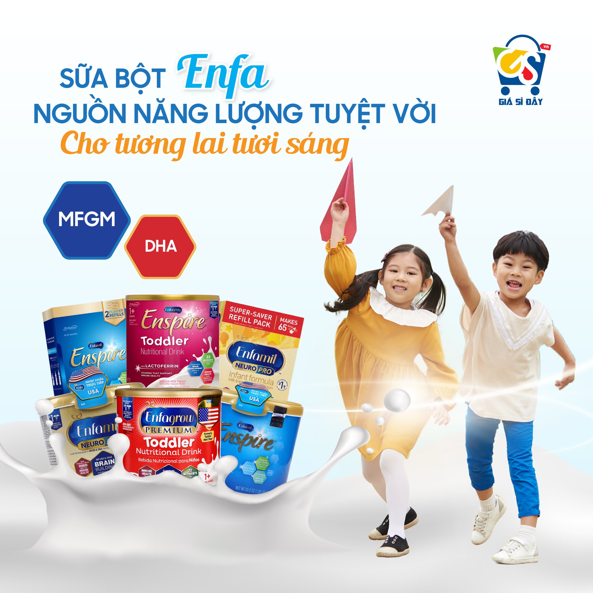 Hướng dẫn pha sữa Enfa nội địa Mỹ | Giasiday.vn – Giá Sỉ Đây